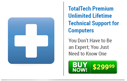 TotalTech Premium Unlimited Lifetime Technical Support for Computers